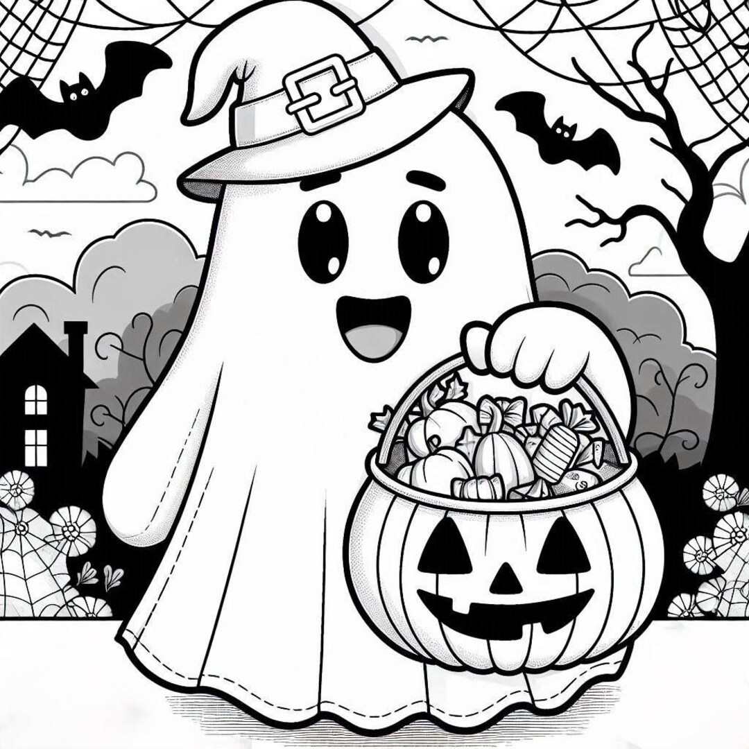 Happy Halloween Coloring Pages for Kids 12 Fun & Creative Designs ...