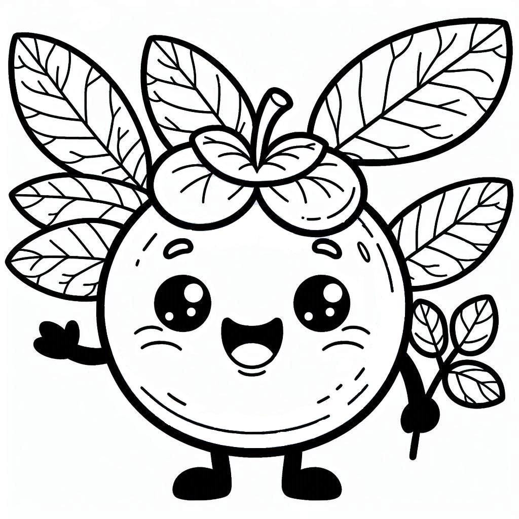 Juicy Fun Fruits Coloring Book for Kids | Educational Gift With 25 ...