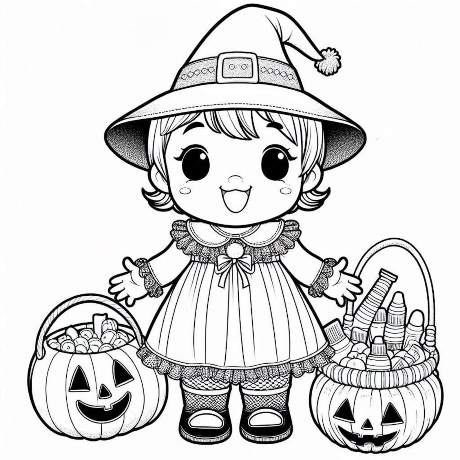 Happy Halloween Coloring Pages for Kids 12 Fun & Creative Designs ...