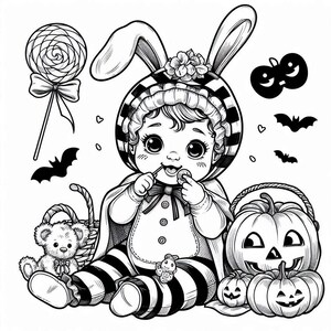 Happy Halloween Coloring Pages for Kids 12 Fun & Creative Designs ...