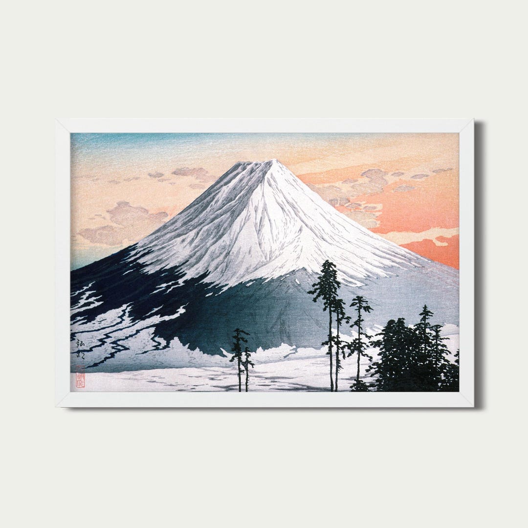 Mount Fuji at Sunrise - Japanese Ukiyo-e Landscape Art | Katsuyama ...