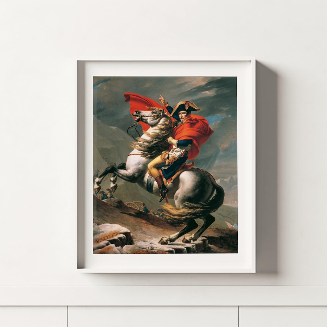 Napoleon Crossing the Alps | Iconic Historical Artwork | PRINTABLE ...