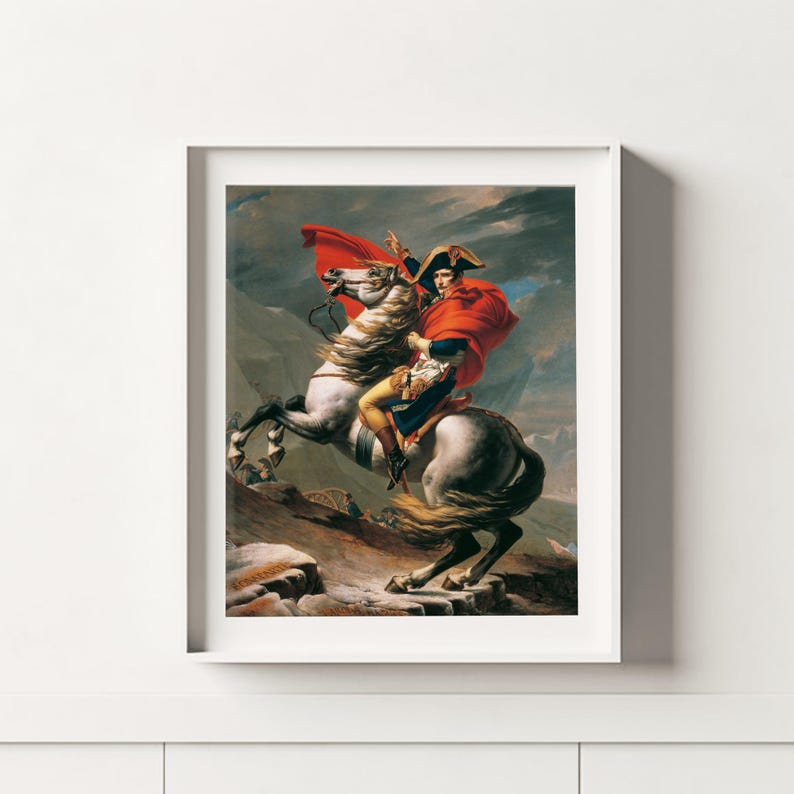 Napoleon Crossing the Alps | Iconic Historical Artwork | PRINTABLE ...