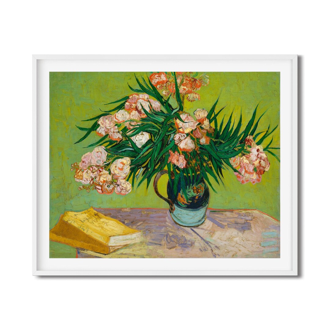 Oleanders | Vincent Van Gogh Floral Still Life With Book | Botanical ...