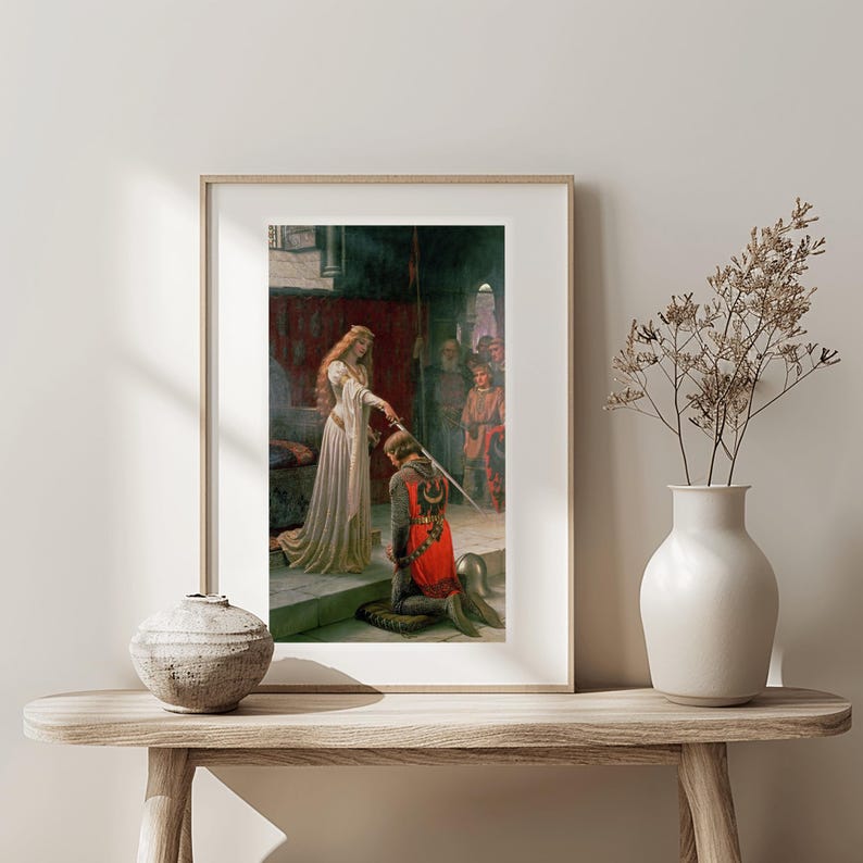 The Accolade | Knighting Ceremony Art Print | Medieval Nobility Scene ...