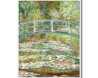 Claude Monet Digital Print Water Lilies and Japanese Bridge Monet Print ...