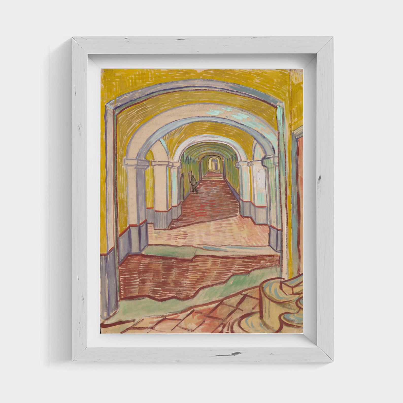 Corridor in the Asylum | Vincent Van Gogh Architectural Painting ...