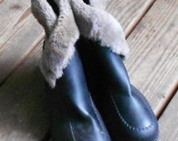 RUBBER BOOTS GALOSHES Vintage Womens Over Shoes Shearling - Etsy