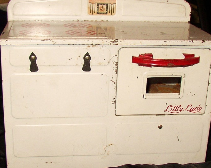 Cutest TOY STOVE OVEN Metal Little Lady Retro Mid - Etsy