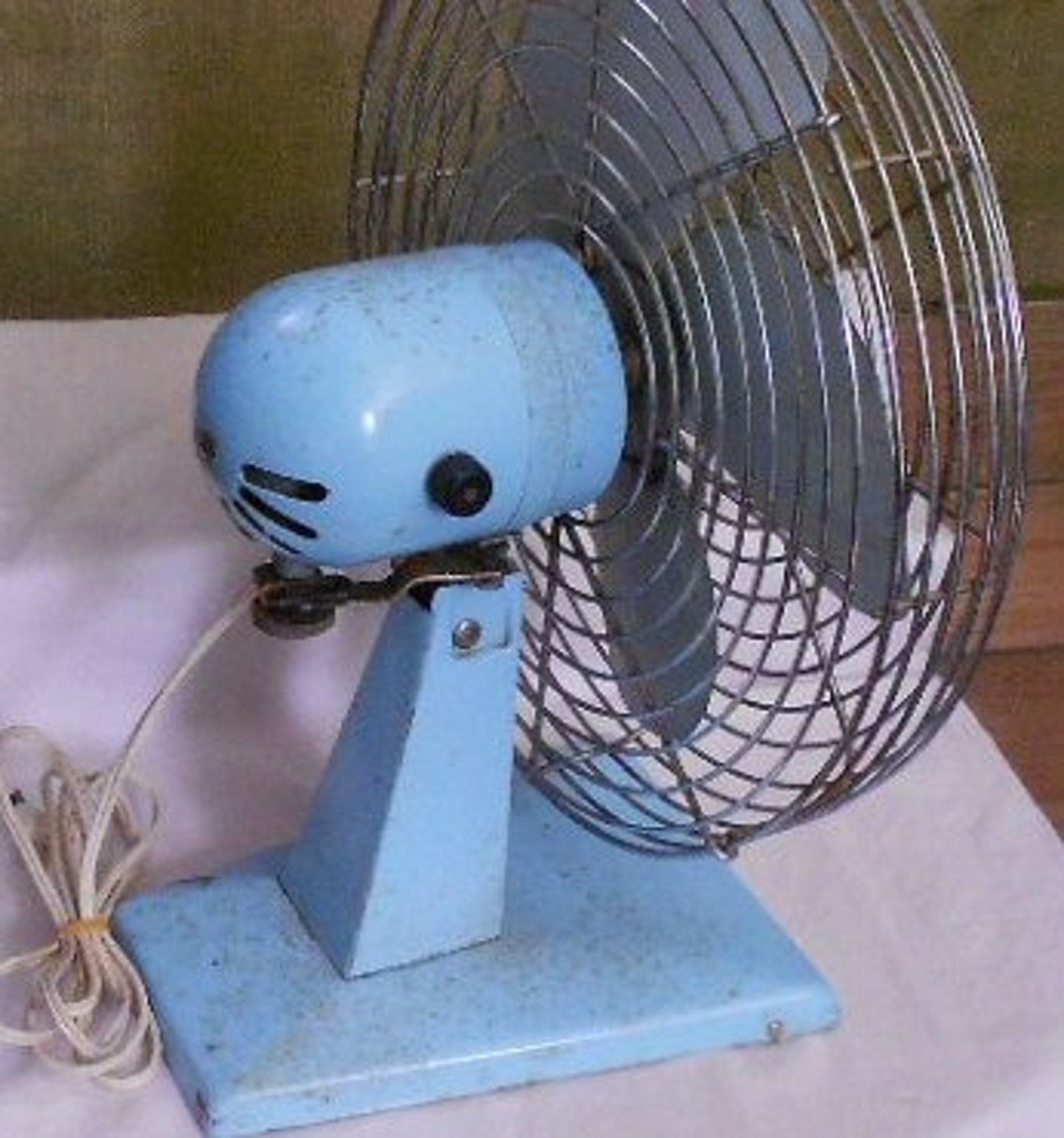 Vintage ELECTRIC FAN Baby Blue METAL Shabby Chic Cottage - Etsy