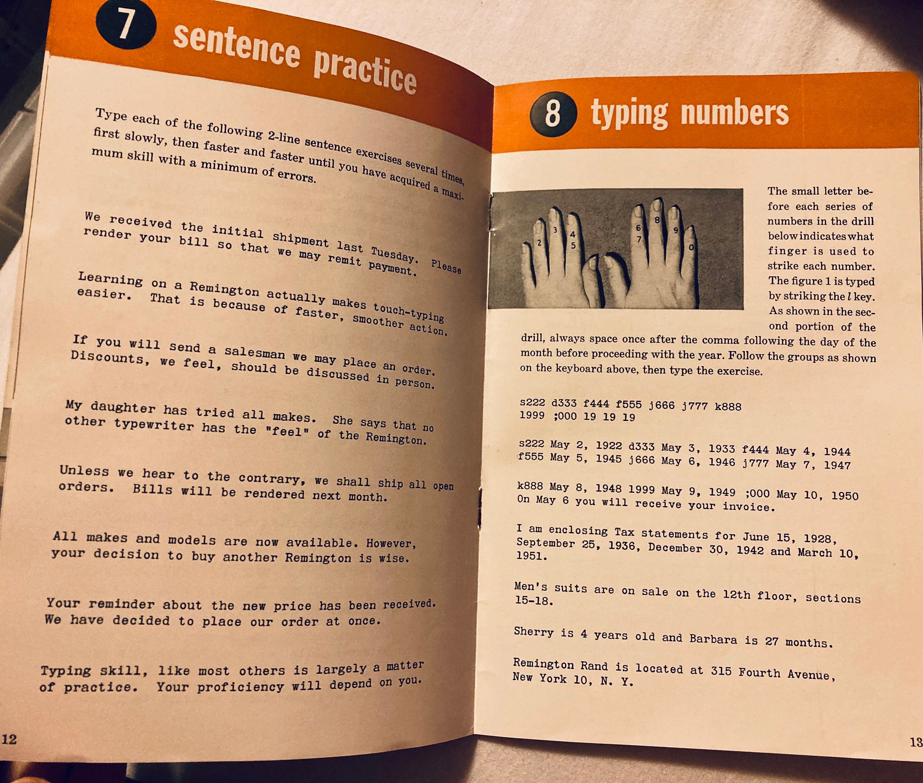 TOUCH TYPING BOOK 1951 Instruction Booklet Remington Rand Co - Etsy UK