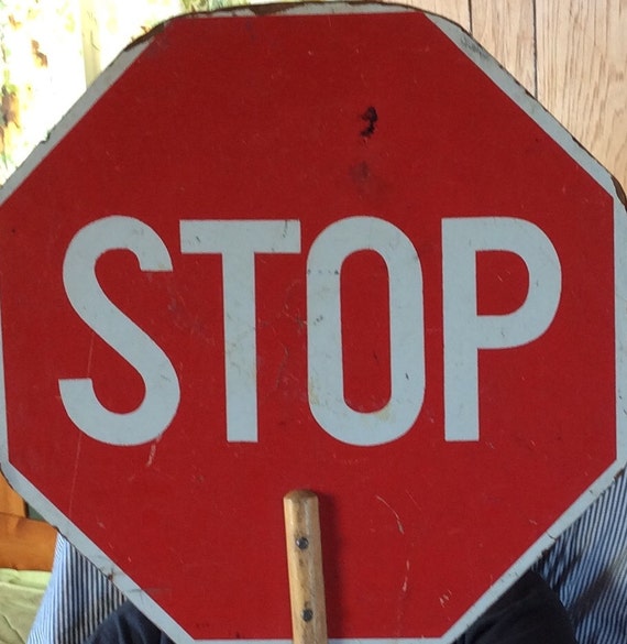 Art & Collectibles Vintage Wood Stop Sign Collectibles Advertisements ...