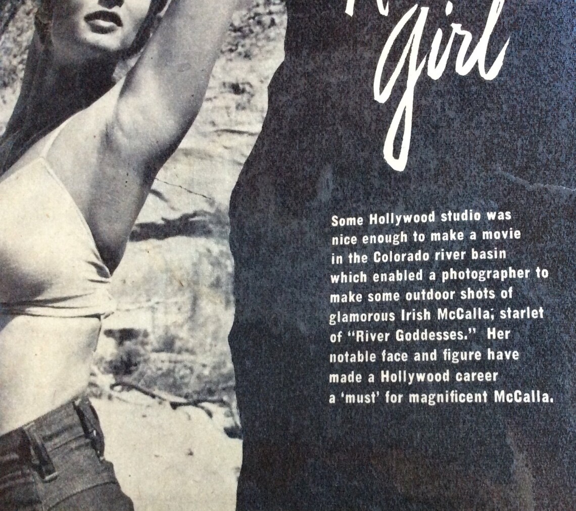 Vintage Girlie Magazine Page 1951 Pin Up Color Frolic Etsy