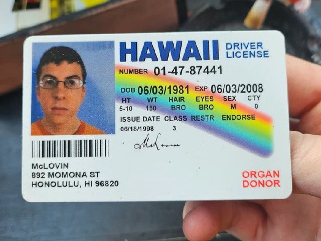 Authentic Mclovin ID Card Replica From Superbad High-quality HD Print ...