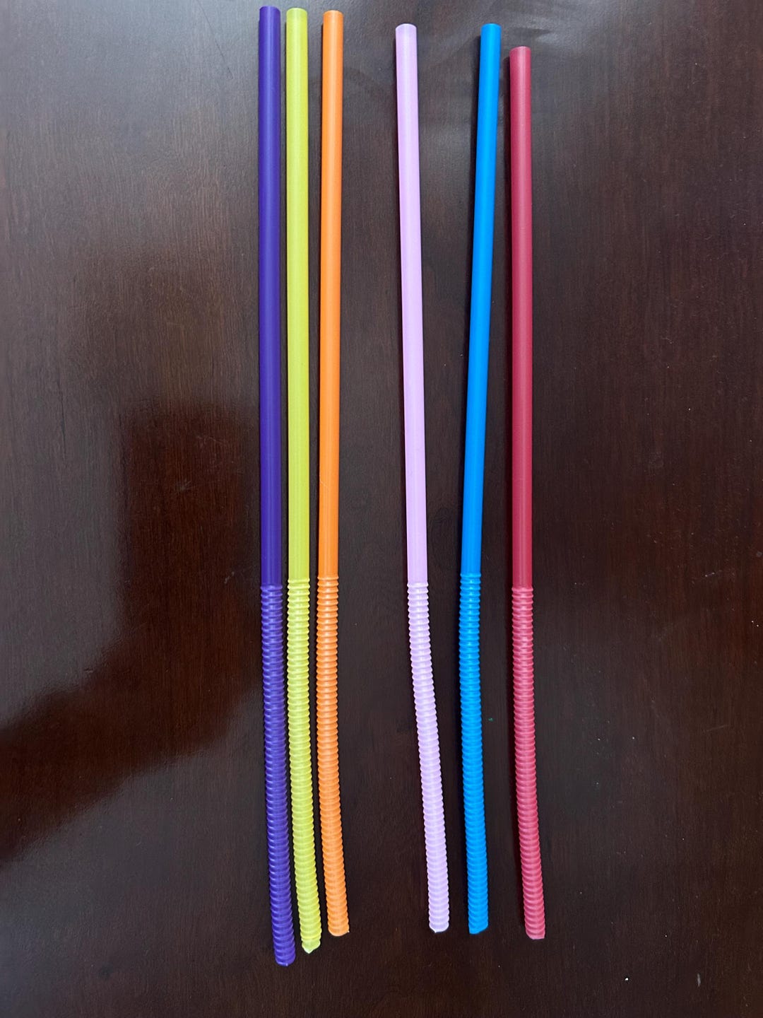 Bendy Plastic Straws With Bendy Top colorful Pack of 6 - Etsy