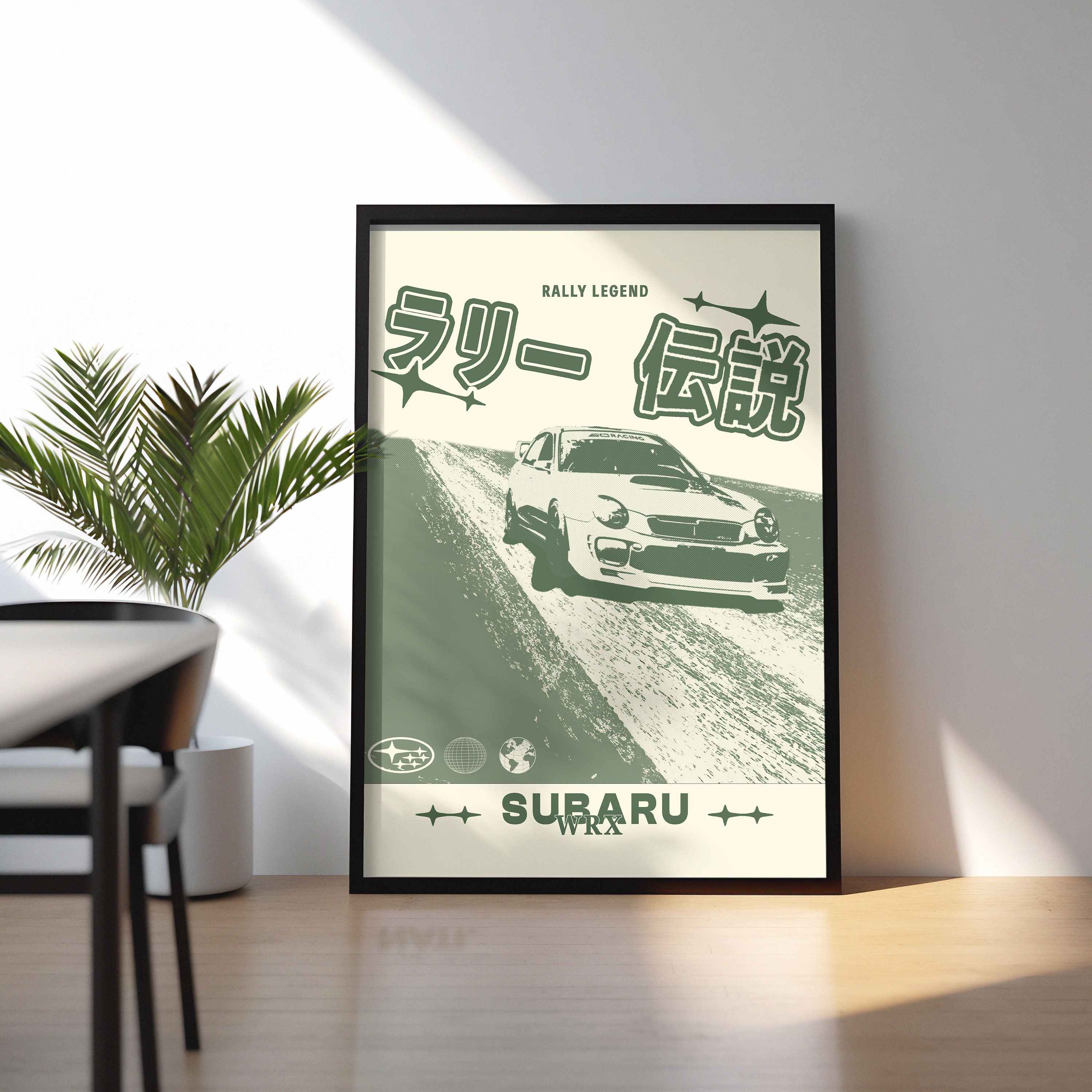 Subaru WRX Bugeye Poster Rally Legend Design Classic Car Wall Art ...