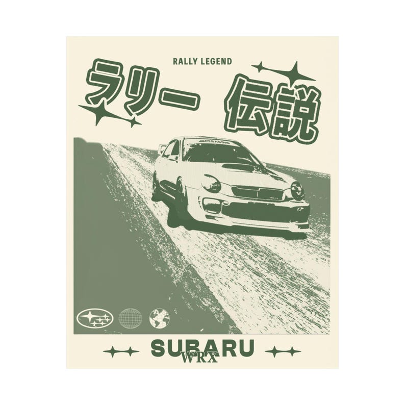 Subaru WRX Bugeye Poster | Rally Legend Design | Classic Car Wall Art ...