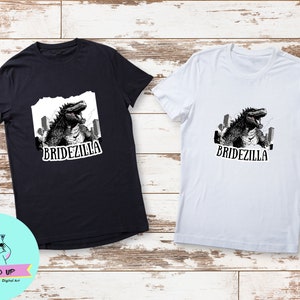 Godzilla Bridezilla Digital Art Black and White Wedding Decor SVG & PNG ...