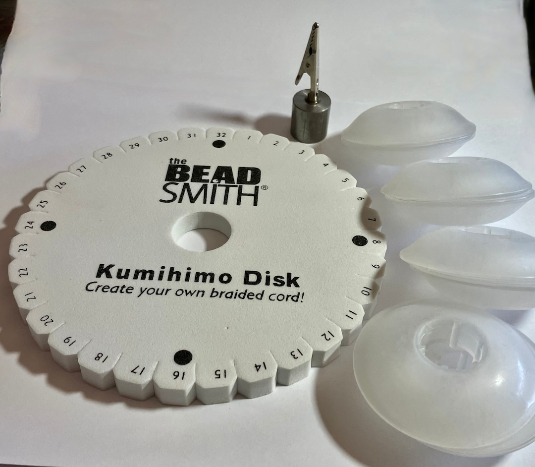 Kumihimo Braiding Kit Round Disk, 8 Bobbins and Round Disk Weight - Etsy