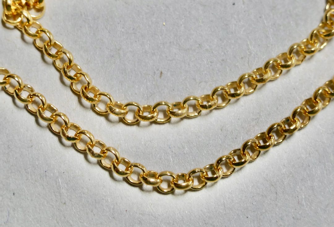 Chain, 14K/20 Gold Filled Rollo Chain - Sold by the Foot (12") - Etsy