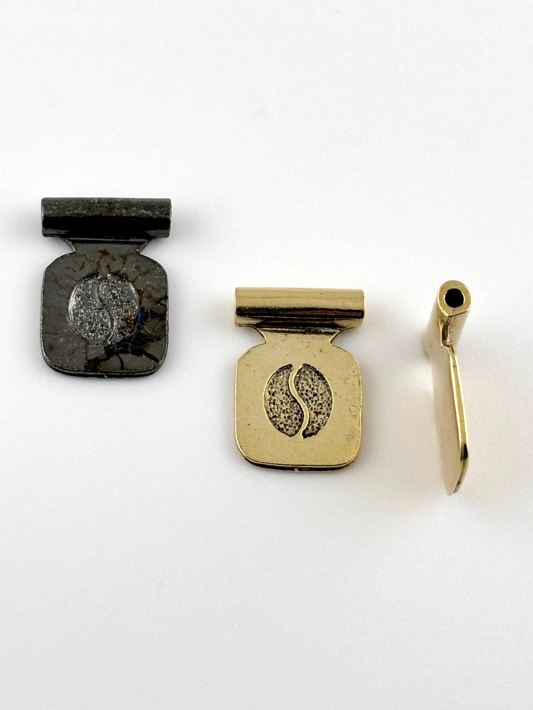 Glue-on Bail Antique Gold-plated or Gunmetal Plated Pewter 19x14mm With ...