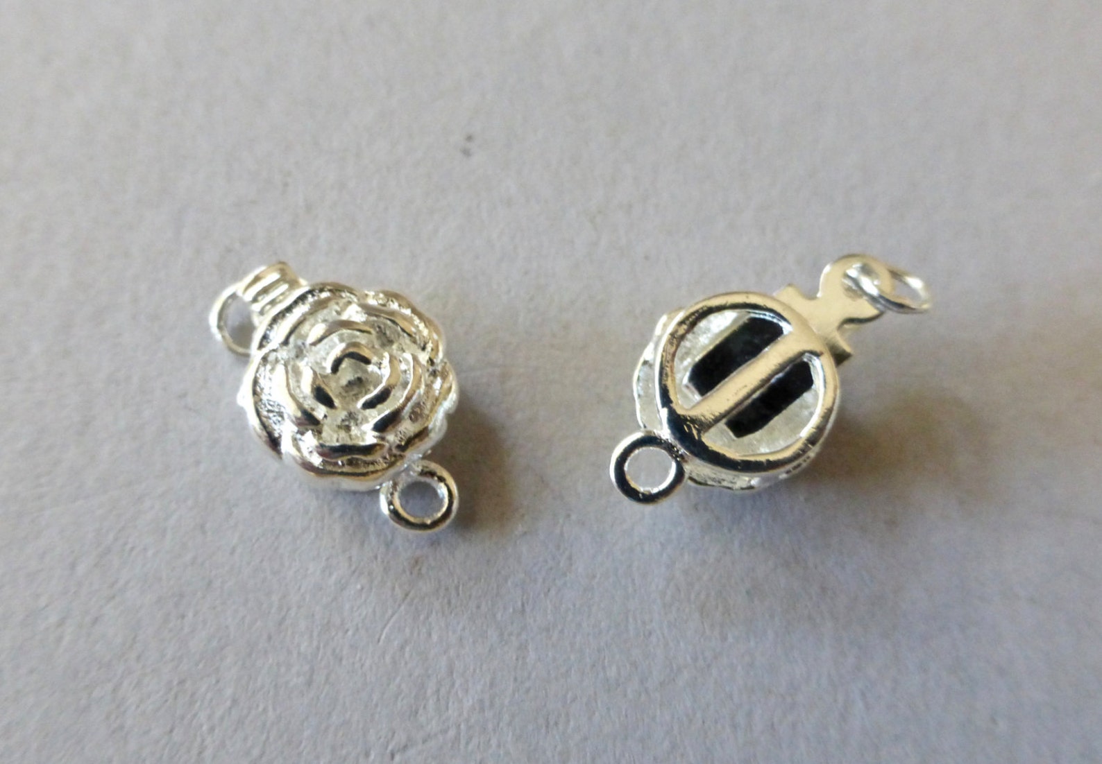 1 Strand Flower Box Clasp in Antique Brass or Silver 14mm (2) - Etsy