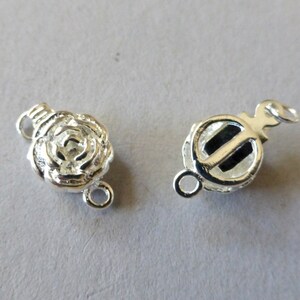 1 Strand Flower Box Clasp in Antique Brass or Silver 14mm (2) - Etsy