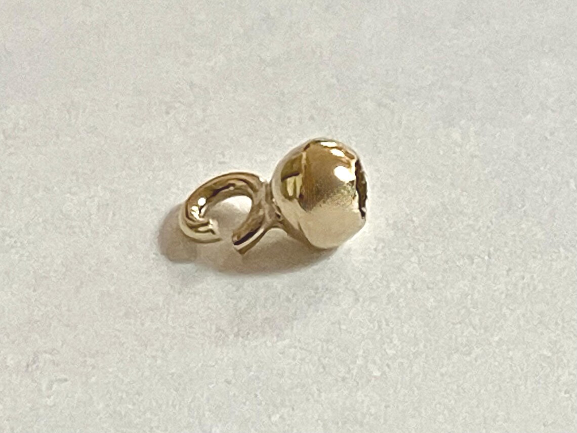 4mm Gold Plated Bell End Cap With Open Ring (2) - Etsy