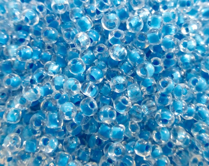 Antique Venetian Crystal Cerulean Blue Lined 10/0 Glass Seed - Etsy