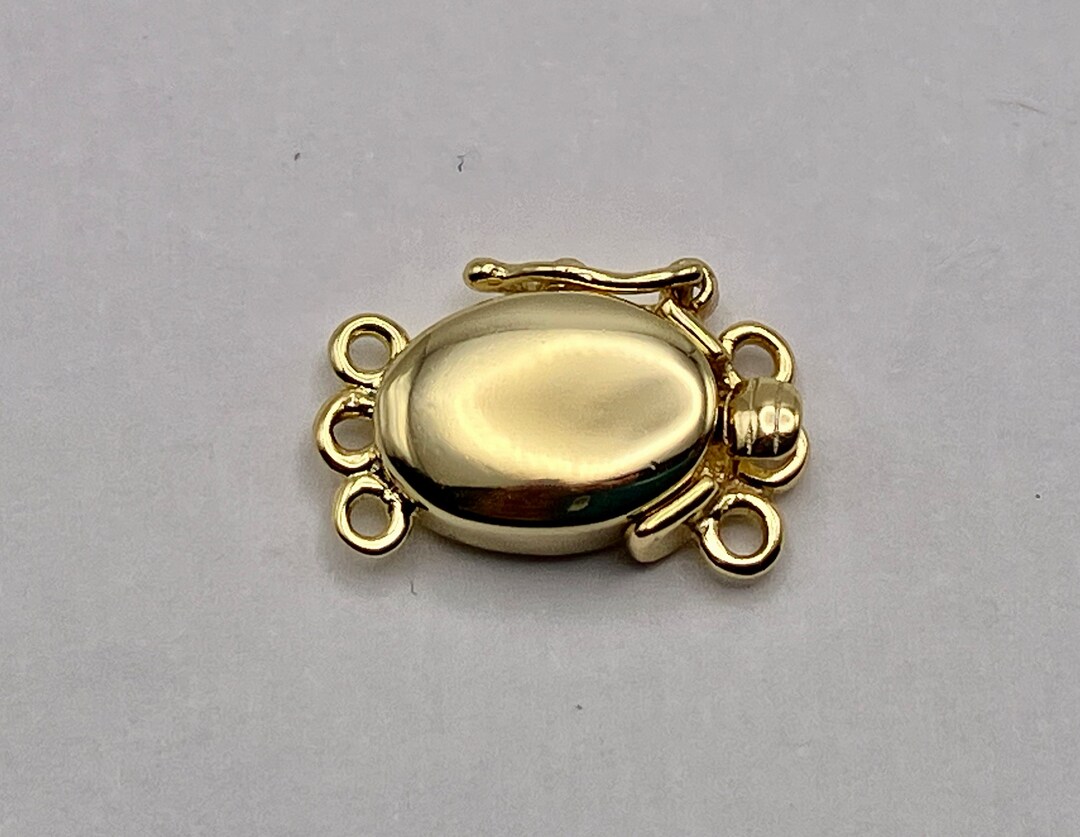 Gold Filled 3 Strand Oval Tab Style Clasp 16x10mm 1 - Etsy