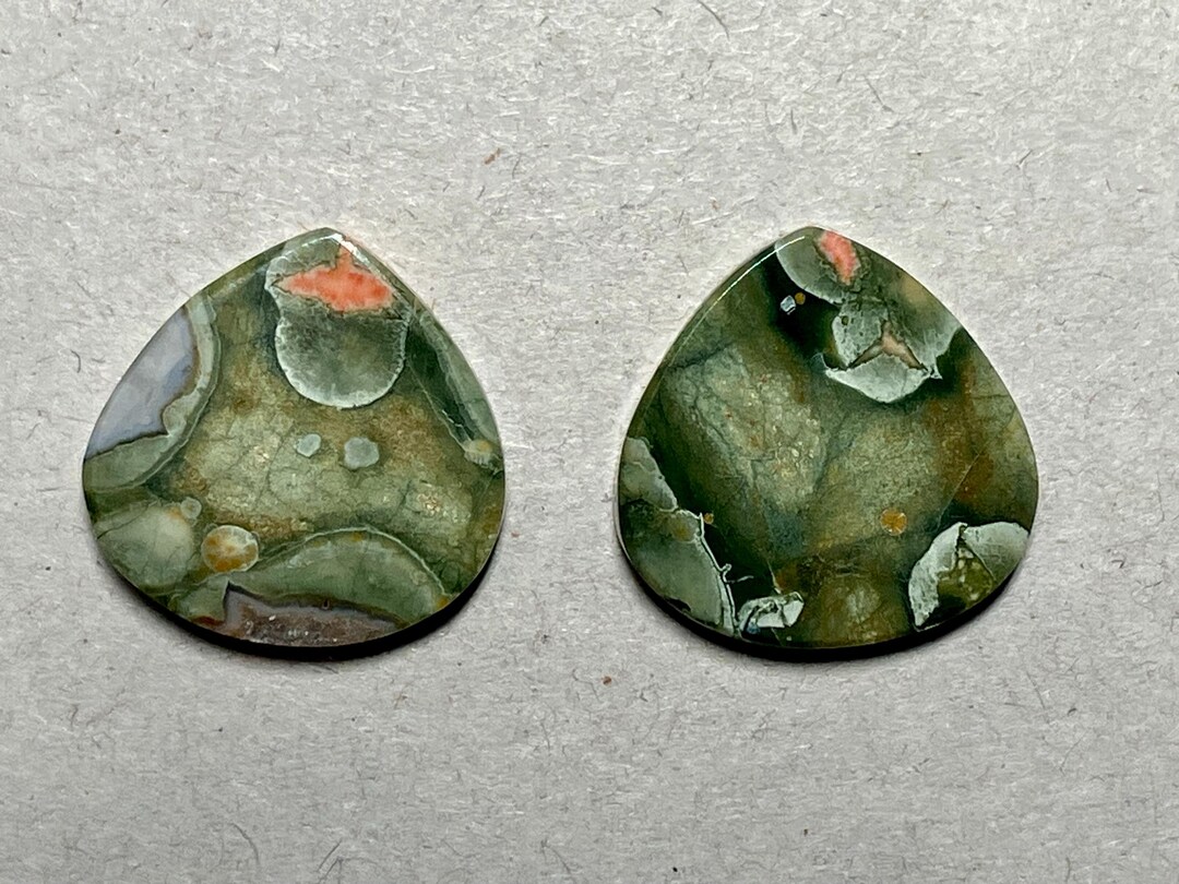 Natural Rhyolite Smooth Gemstone Flat Back Heart Cabochons 15mm (2) - Etsy