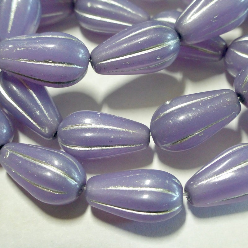 Purple Melon Drop Beads - Etsy