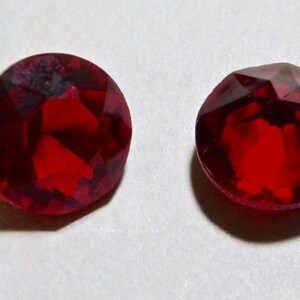 Vintage Czech Translucent Siam Red Round 11mm Faceted Glass - Etsy