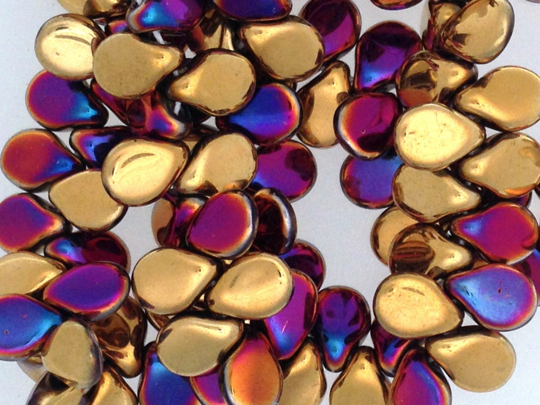 Czech 7x5mm California Violet Glass Pip Beads 30 - Etsy