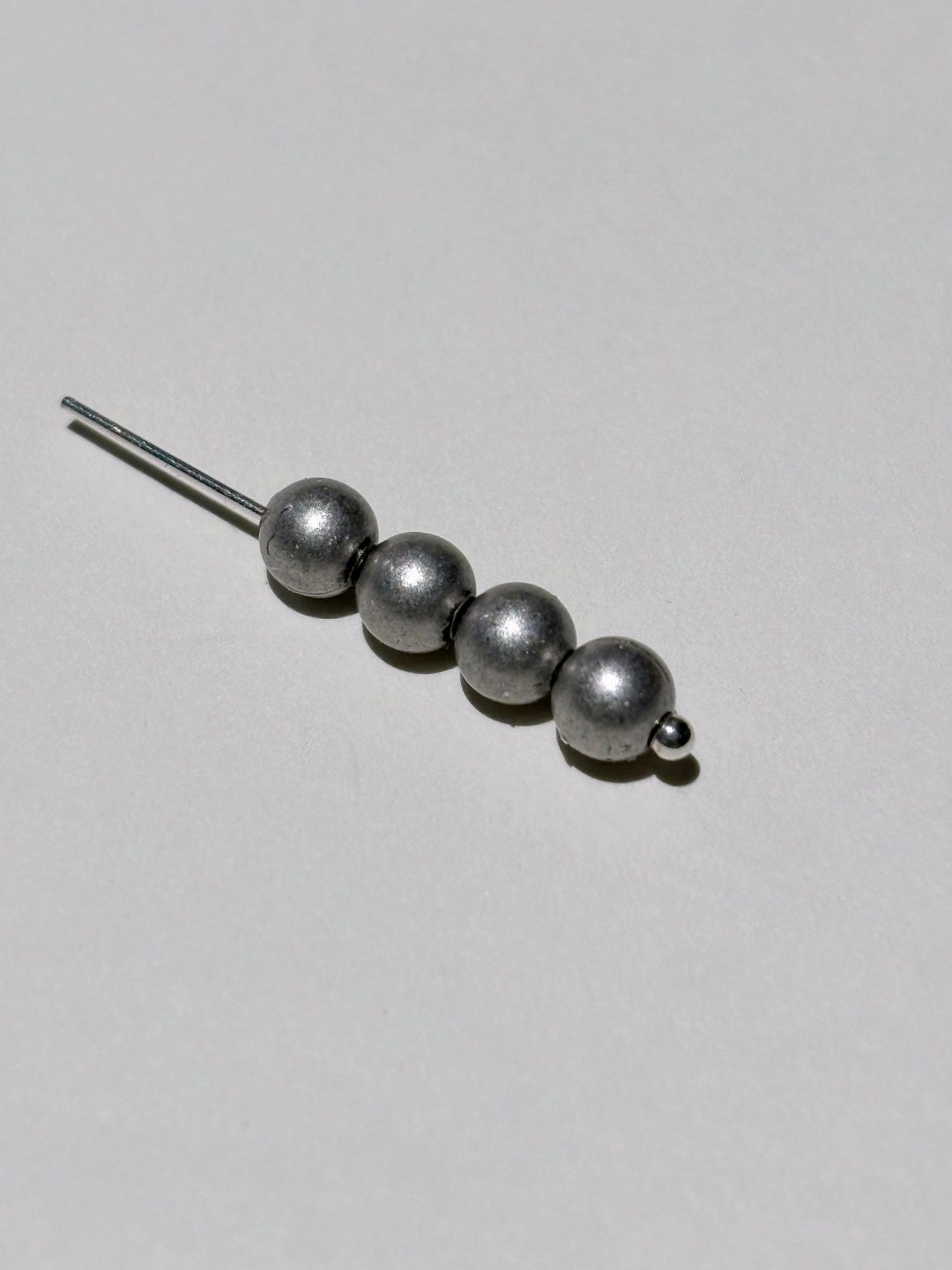 Antique Silver Plated Steel Smooth Round Metal Beads 4mm (90) - Etsy