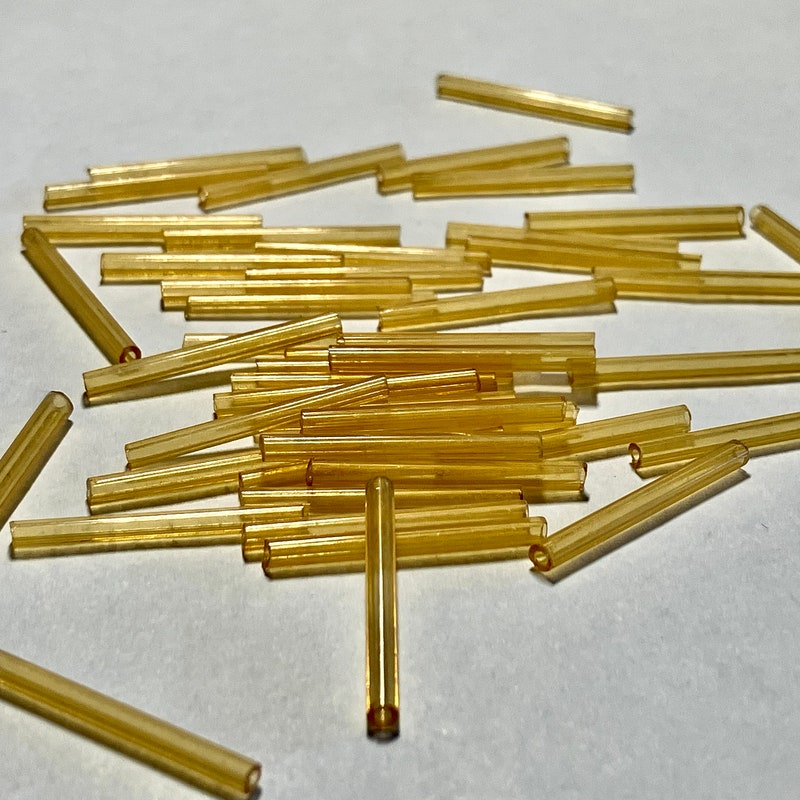 Gold Bugle Beads - Etsy