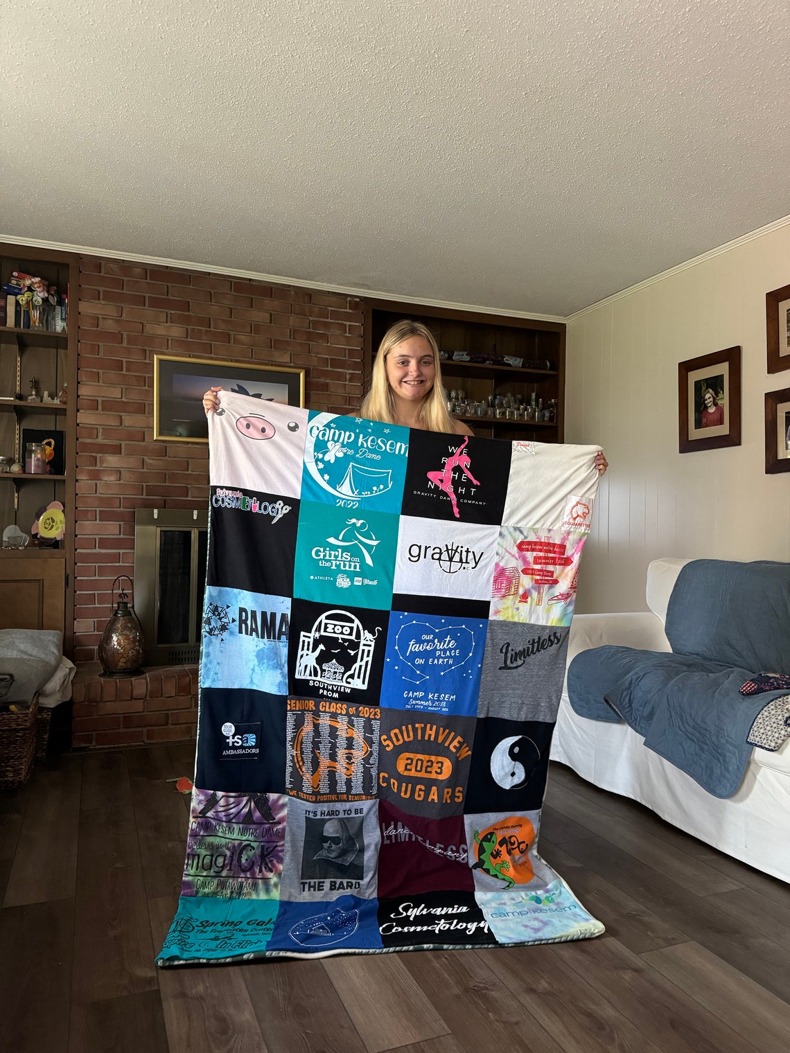Custom T-shirt Memory Blanket Quilt - Reuse Old Tshirt - Perfect ...