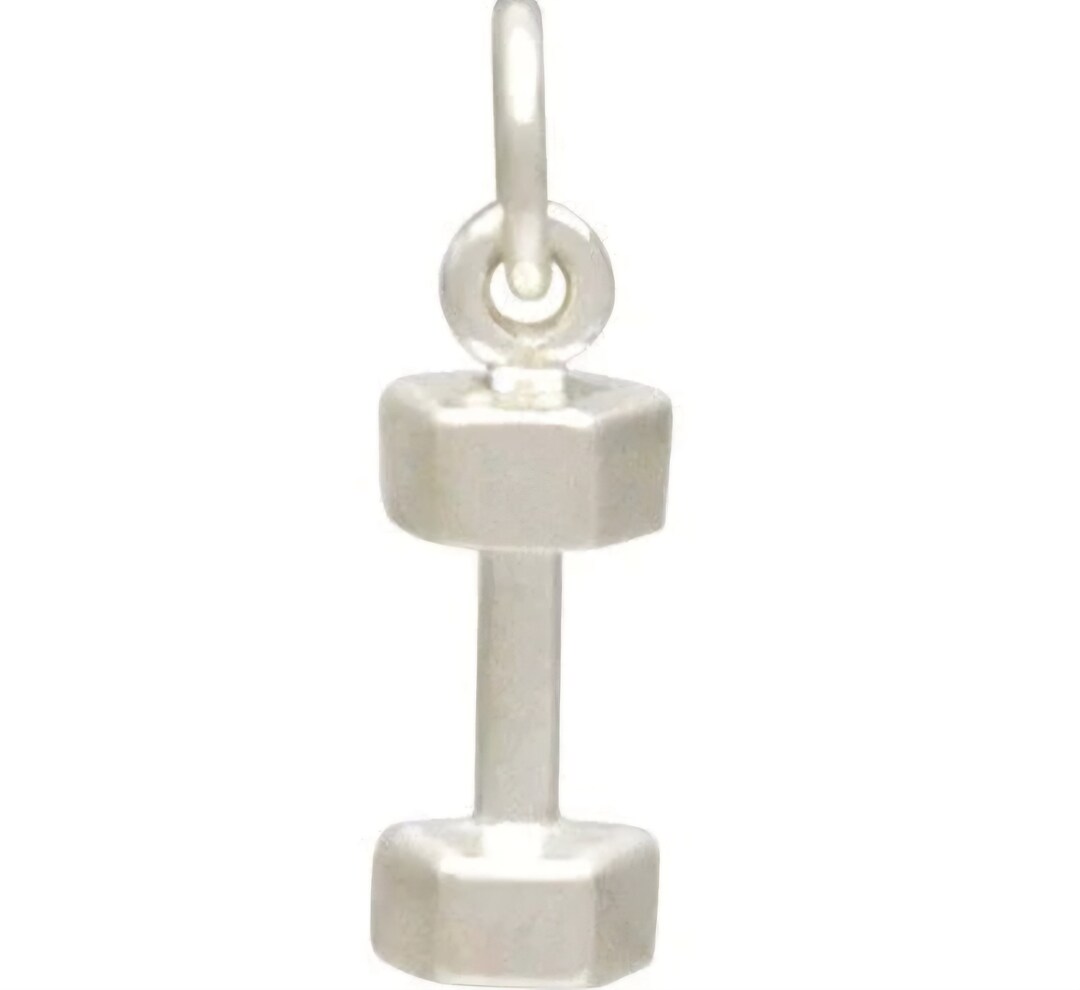 Dumbbell Charm | Mini Dumbbell Pendant | Weightlifting Charm - Etsy