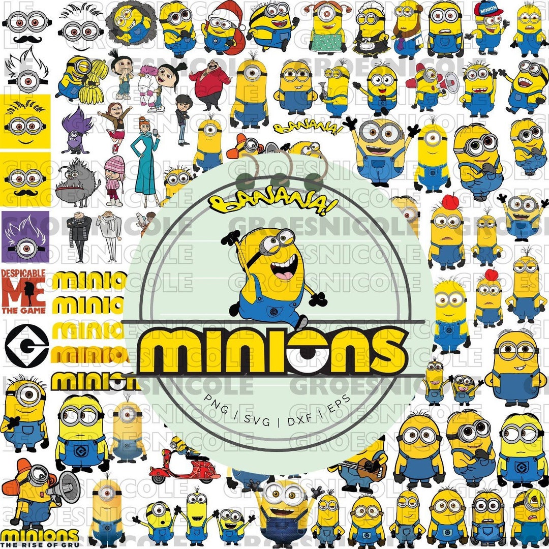 Mega Bundle Minions Svg Bundle, Minions Png, Minions Clipart ...