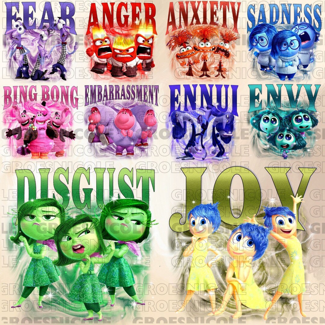 Inside Out 2 Glitter Bundle Png, Inside Out Characters, Inside Out 2 ...