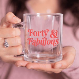 40th Birthday Cup Retro Coffee Mug Milestone Birthday Gift Friend Glass ...
