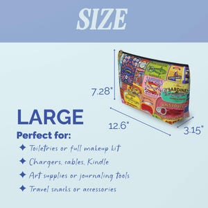 Toiletry Bag Sardine Tinned Fish Makeup Organizer Vintage Style Gift ...