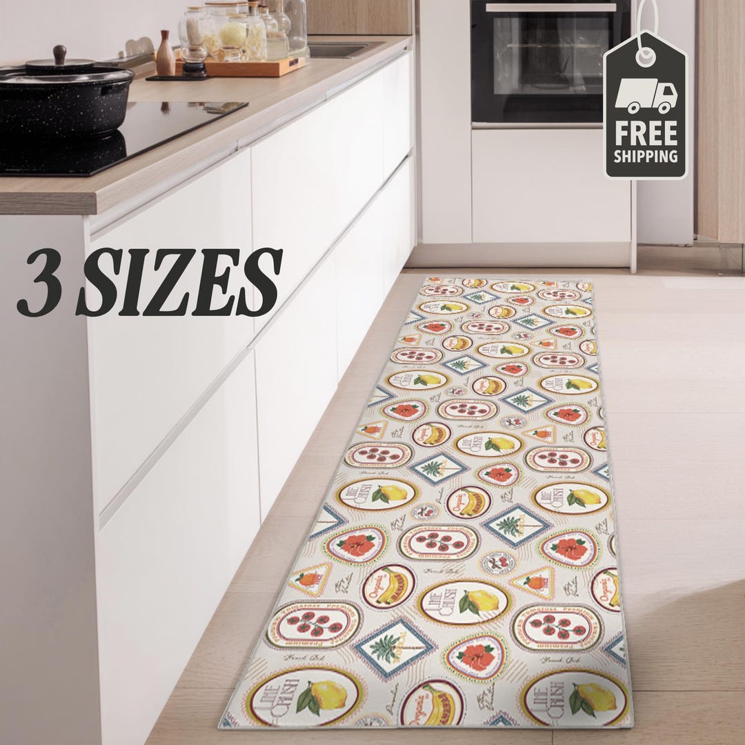 Runner Rug Kitchen Mat Extra Long Washable Rug Galley Kitchen Decor ...