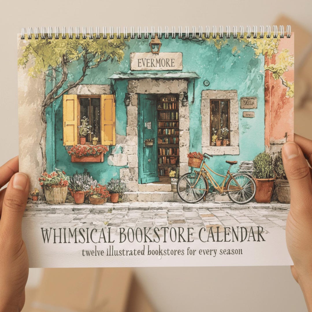 Book Lover Wall Calendar 2026 Bookstore Cozy Reading Nook Home Decor ...