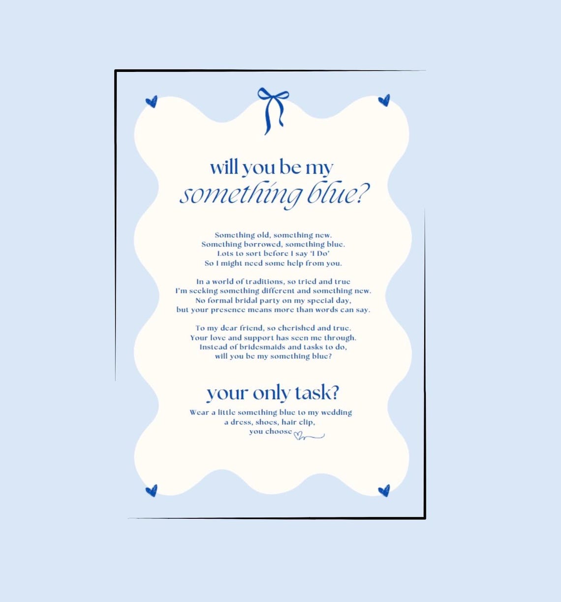 Something Blue Proposal - Etsy