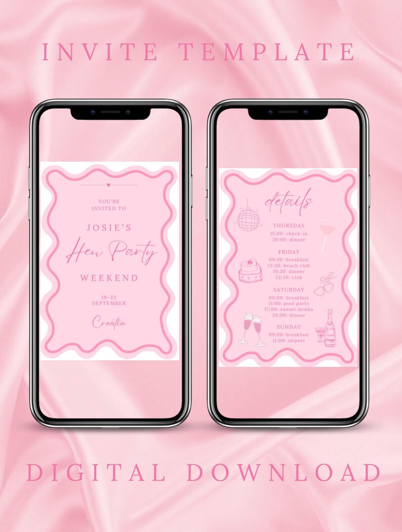 Hen Party / Bachelorette Invite Template - Etsy