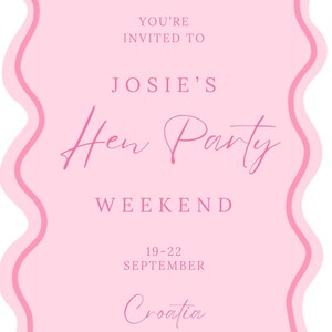 Hen Party / Bachelorette Invite Template - Etsy