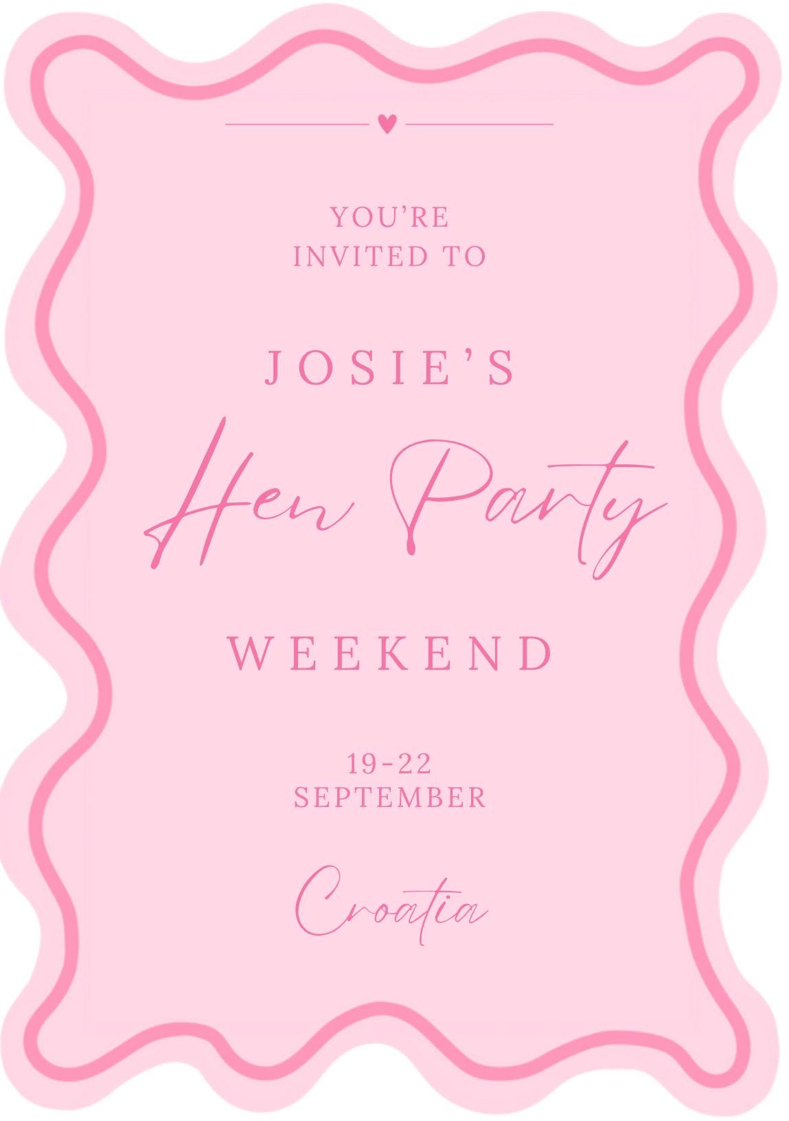 Hen Party / Bachelorette Invite Template - Etsy
