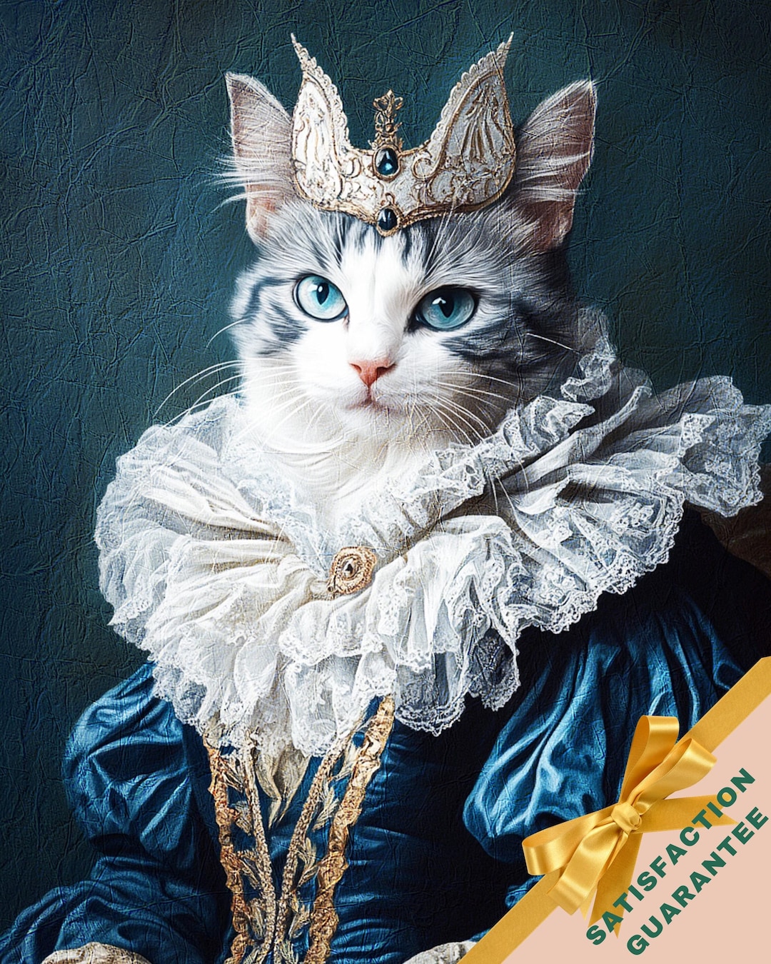 Custom Royal Cat Portrait Renaissance Cat Painting Royal Dog Portraits ...