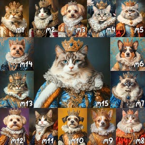 Custom Royal Cat Portrait, Renaissance Cat Painting, Pet Lovers Gift ...